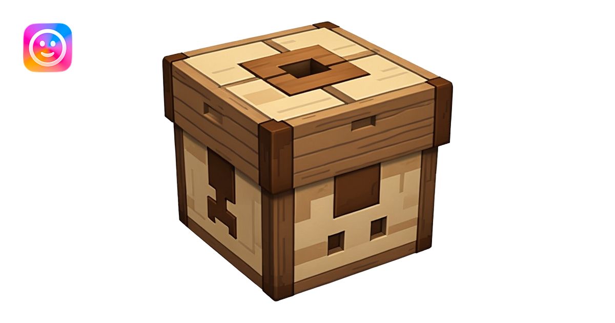 Minecraft crafting table emoji | AI Emoji Generator