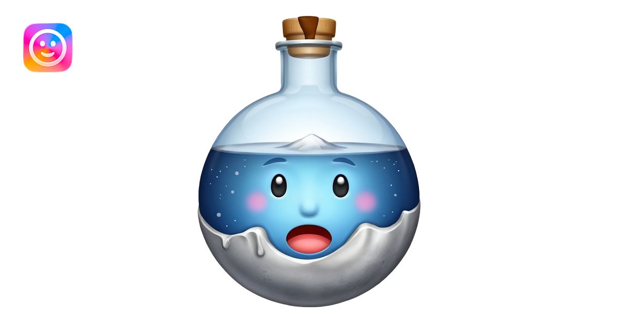 moon knocked over like dropped flask emoji | AI Emoji Generator