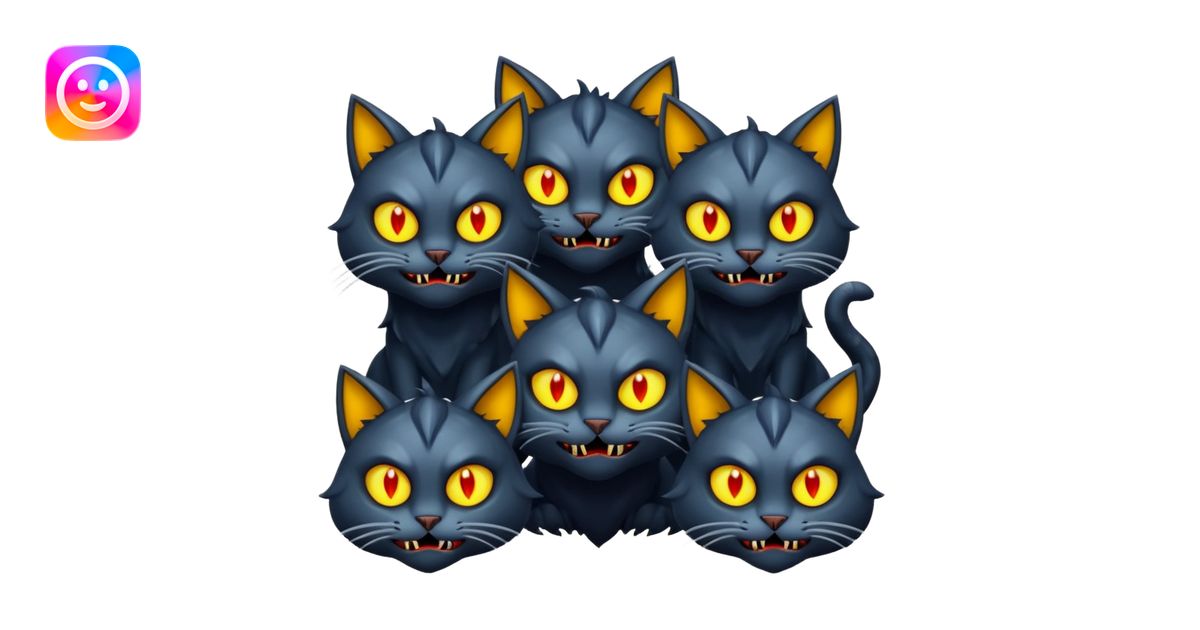 Super scary Monster cats emoji | AI Emoji Generator