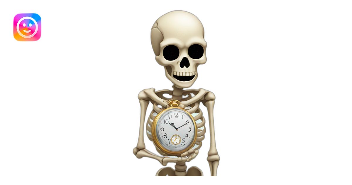 skeleton-looking-at-watch emoji | AI Emoji Generator