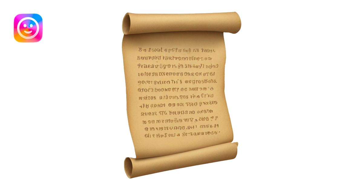 Paper scroll emoji | AI Emoji Generator