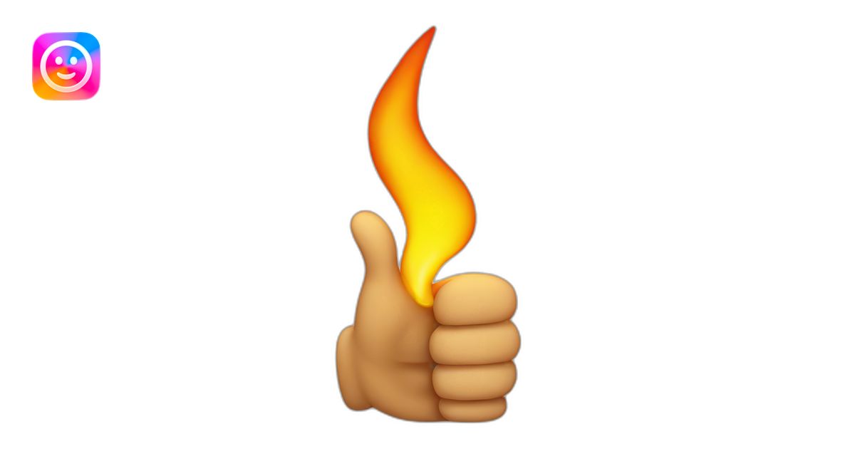 flaming thumbs up emoji | AI Emoji Generator