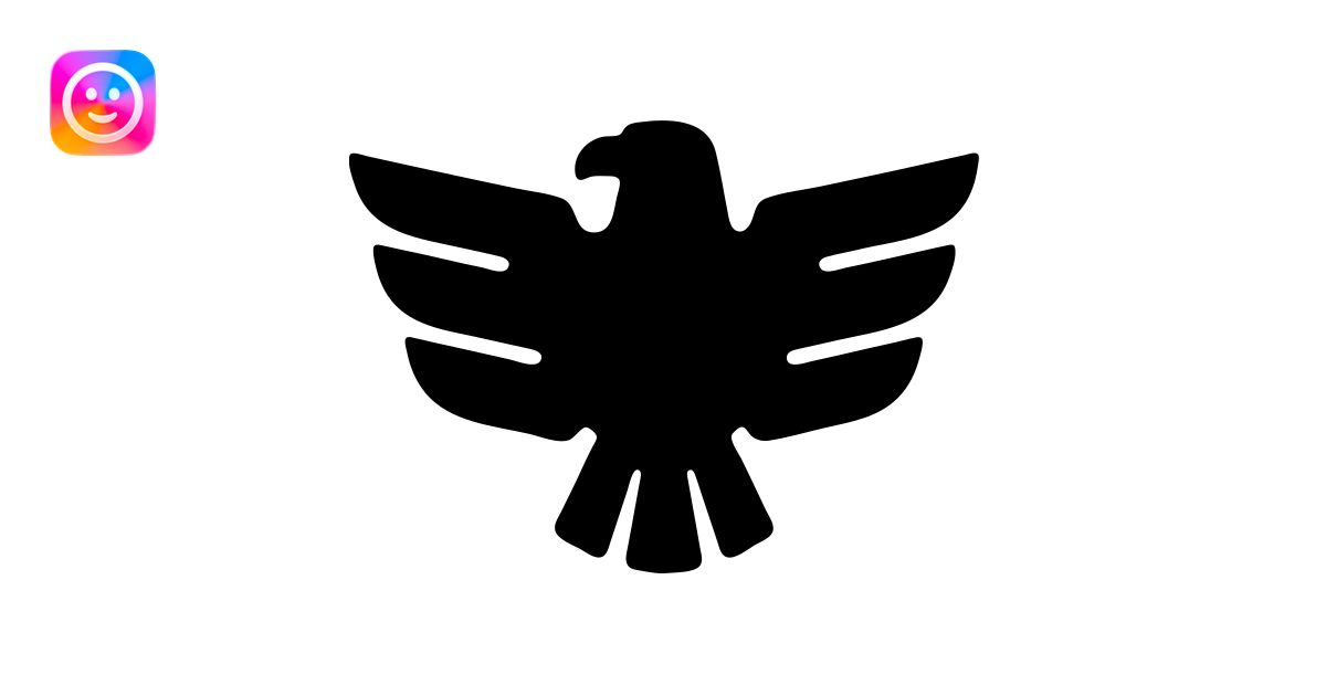 simple and bold 2d eagle symbol icon | AI Emoji Generator