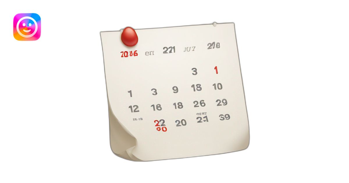 calendar without numbers emoji | AI Emoji Generator