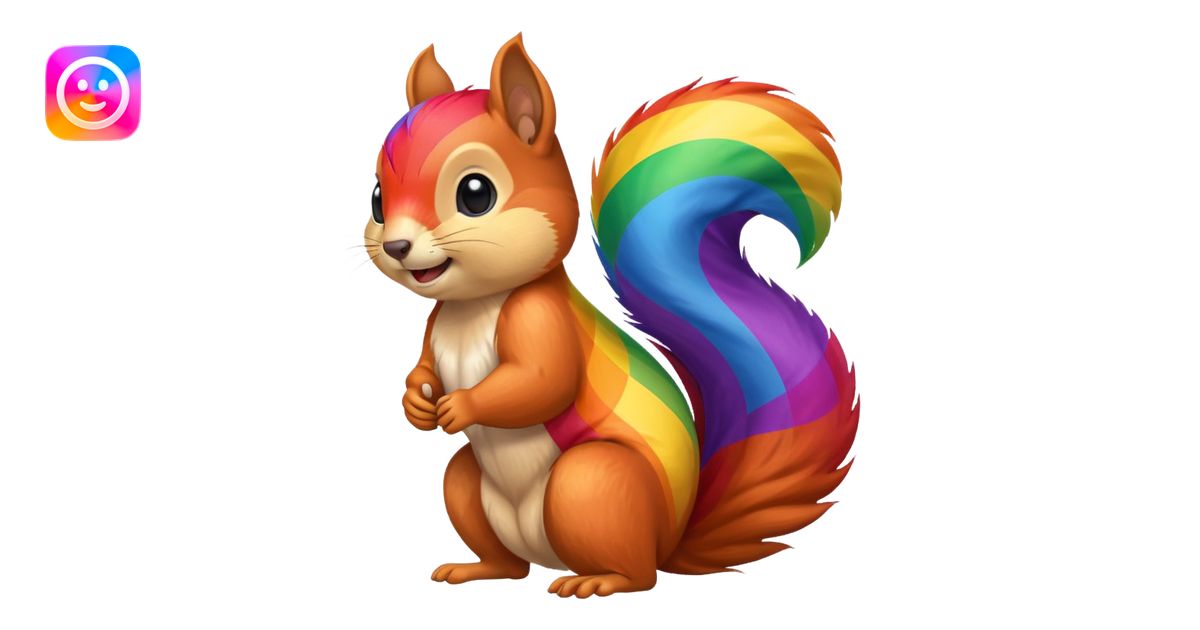 Gay pride squirrel emoji | AI Emoji Generator