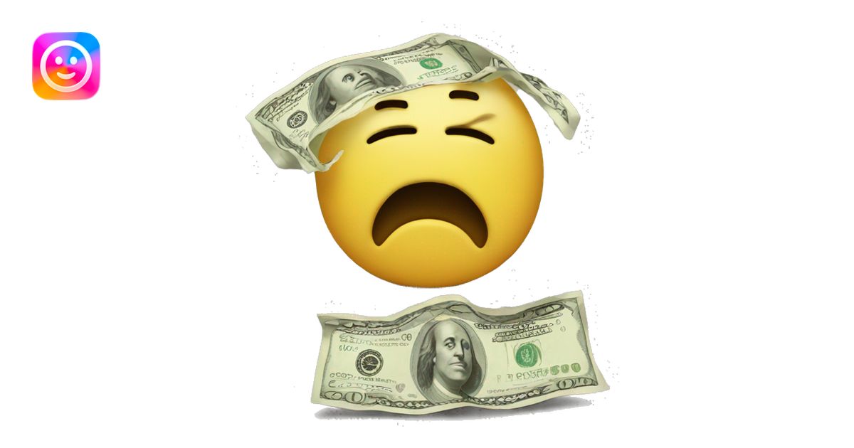A bundle of crying emoji dollars emoji | AI Emoji Generator