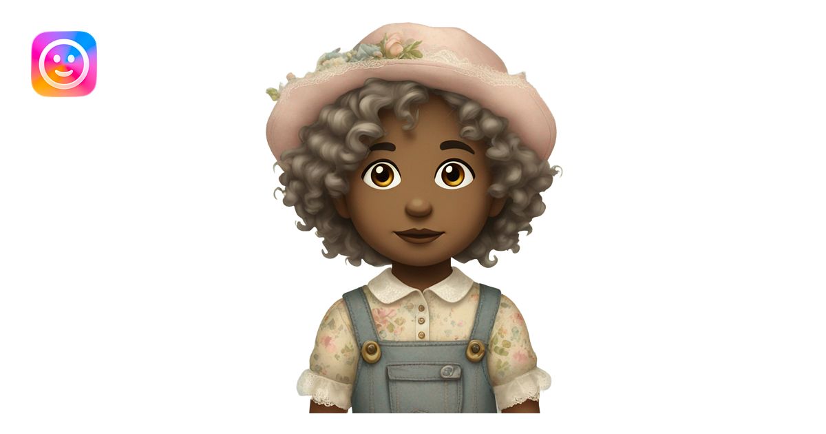 Shabby chic toddler emoji | AI Emoji Generator