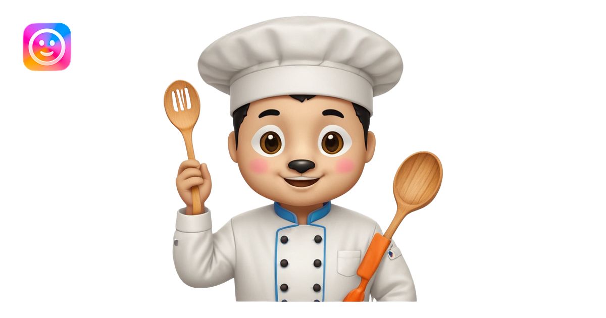 chef panda colorful chef costume emoji | AI Emoji Generator