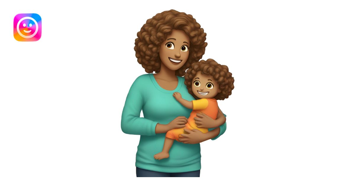 white mother with child emoji | AI Emoji Generator