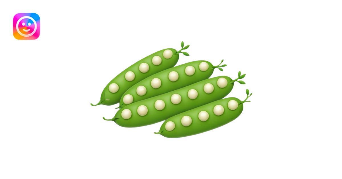 Cute peas in pod emoji | AI Emoji Generator