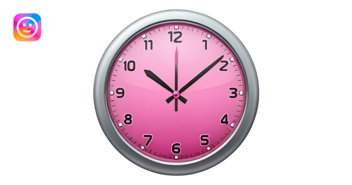 pink clock emoji | AI Emoji Generator