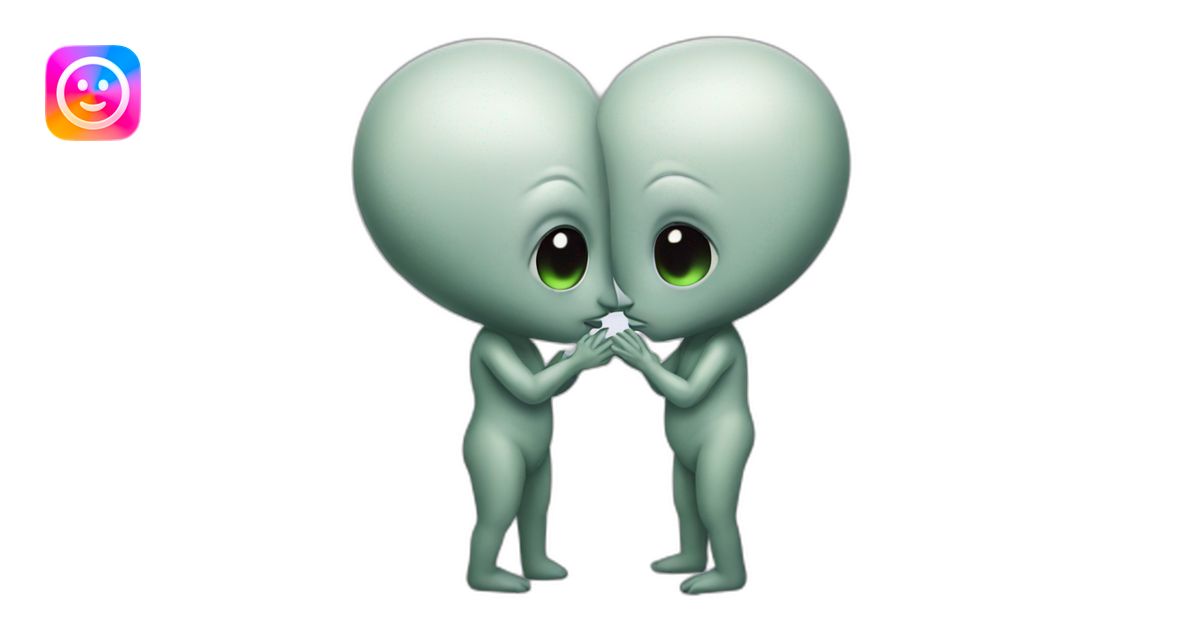 alien couple kissing emoji | AI Emoji Generator