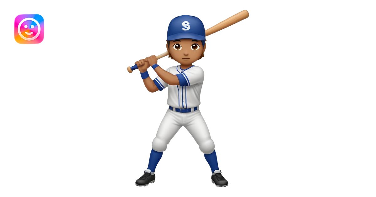 baseball player batting full body emoji | AI Emoji Generator