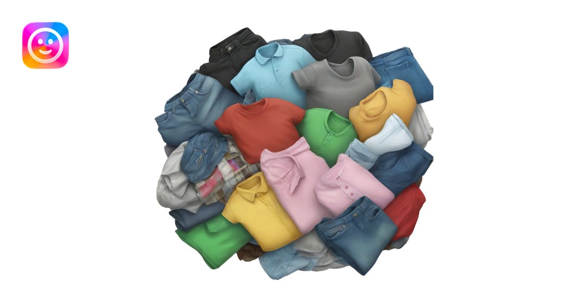 Pile of clothes emoji | AI Emoji Generator