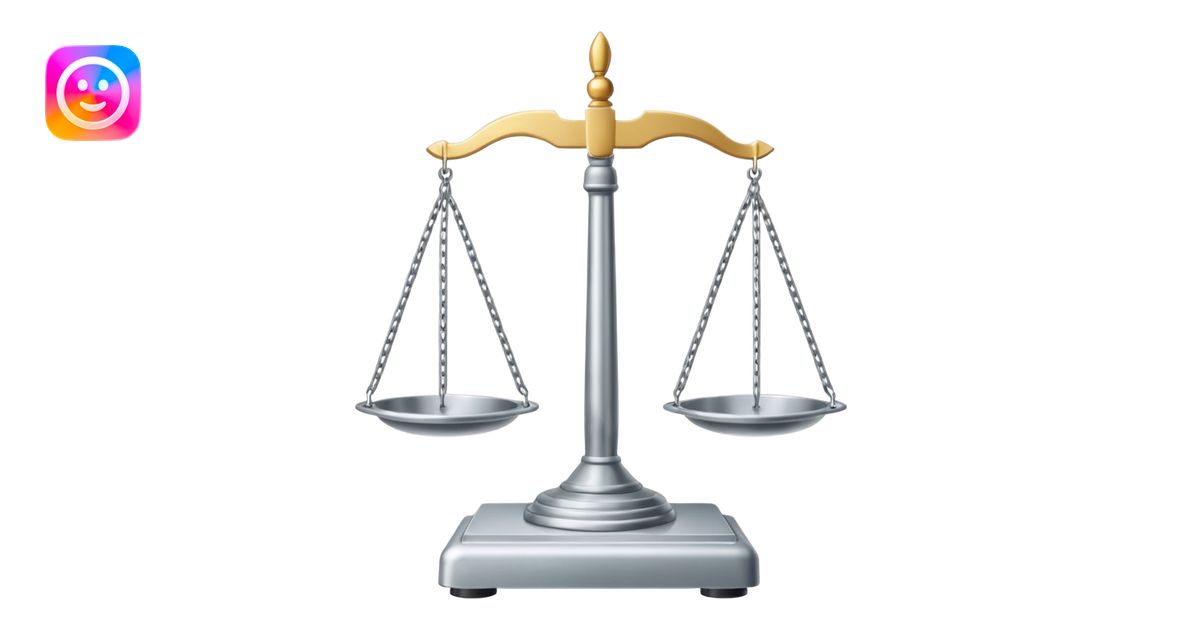 balance scale in court emoji | AI Emoji Generator