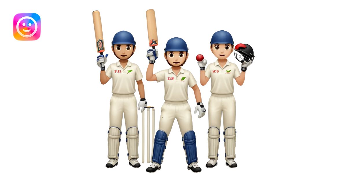 Cricketers emoji | AI Emoji Generator
