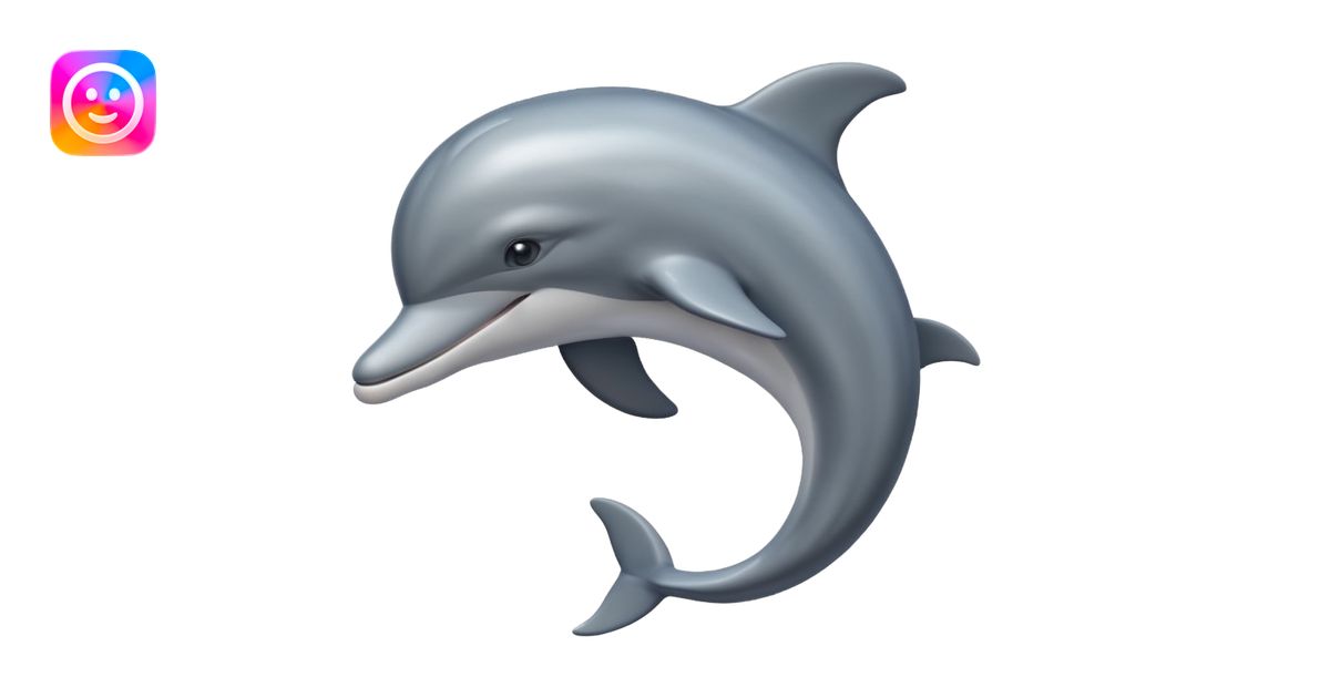High resolution dolphin emoji | AI Emoji Generator