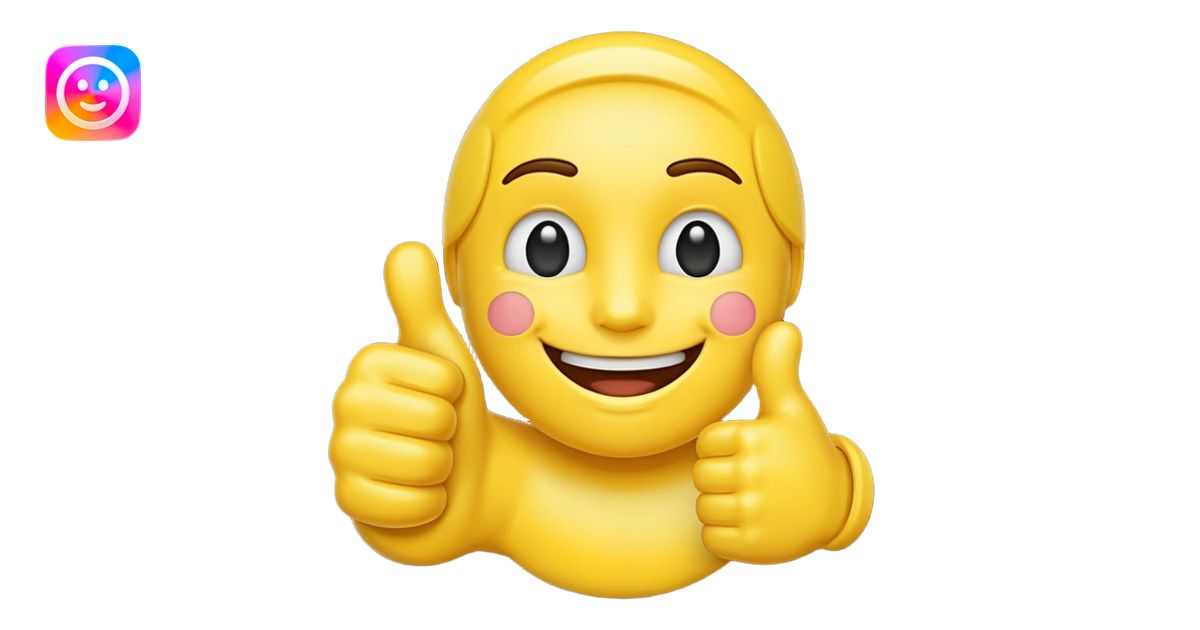 thumbs up emoji, positive and bold emoji | AI Emoji Generator