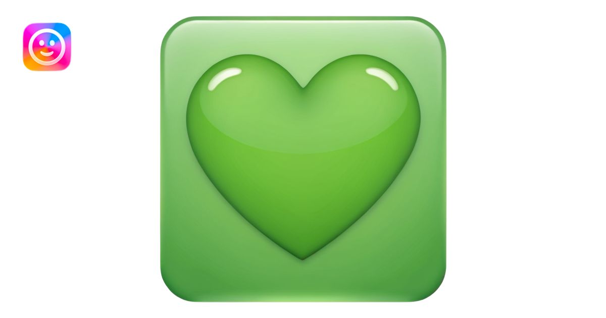 light dark green heart emoji with sharp edges emoji | AI Emoji Generator