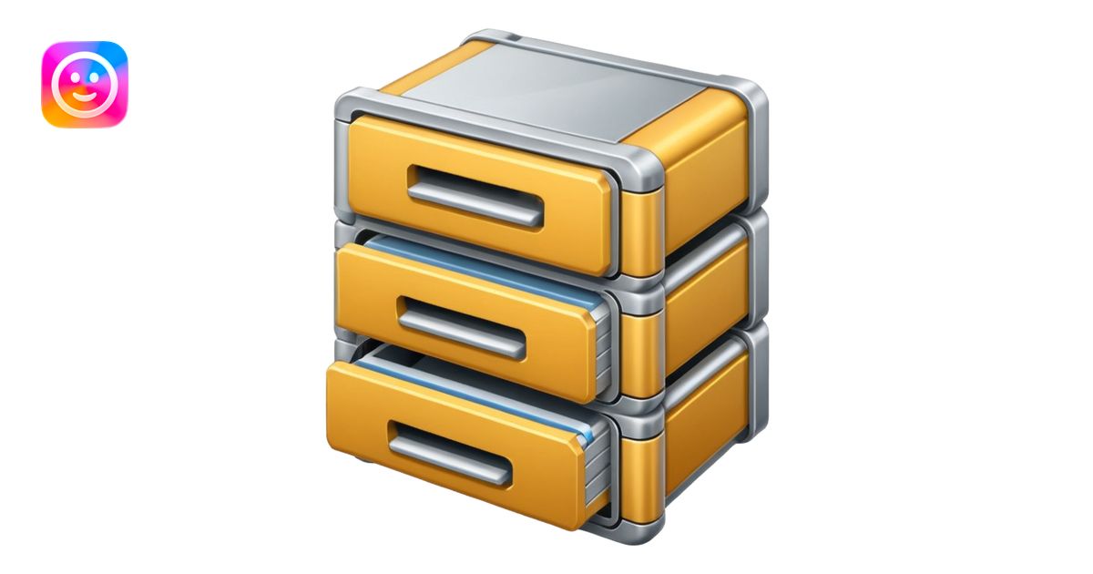 mac os compression archive icon, mechanical press emoji | AI Emoji ...