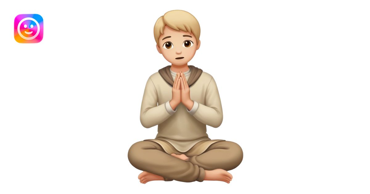 person kneeling and begging, hands clasped emoji | AI Emoji Generator