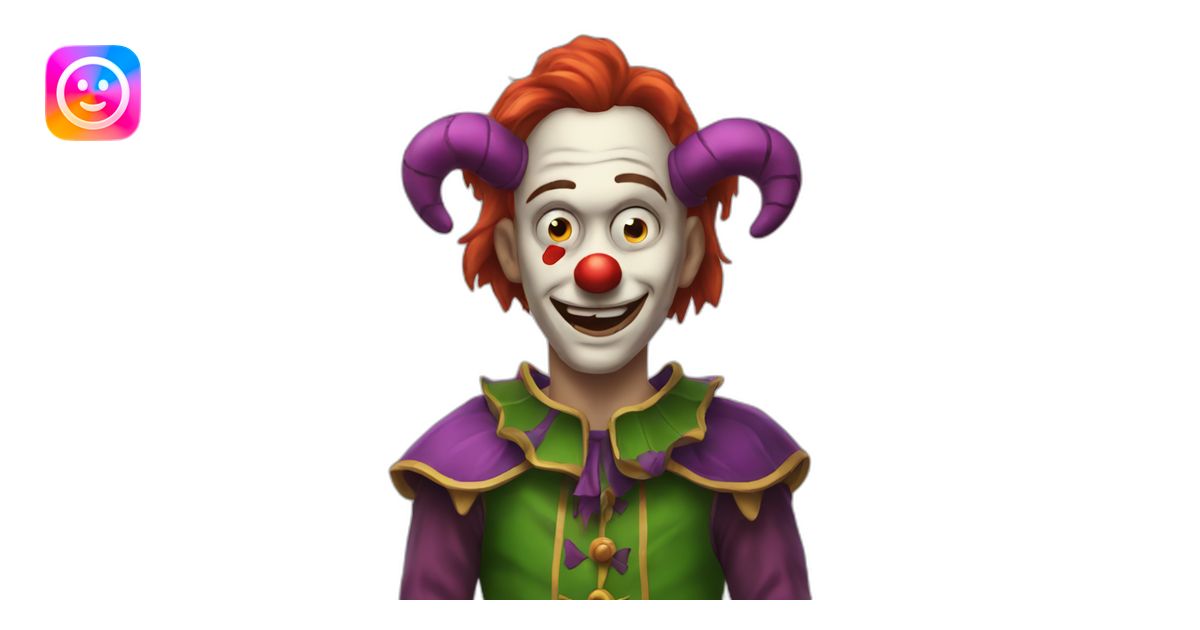sad-jester-trying-to-smile emoji | AI Emoji Generator
