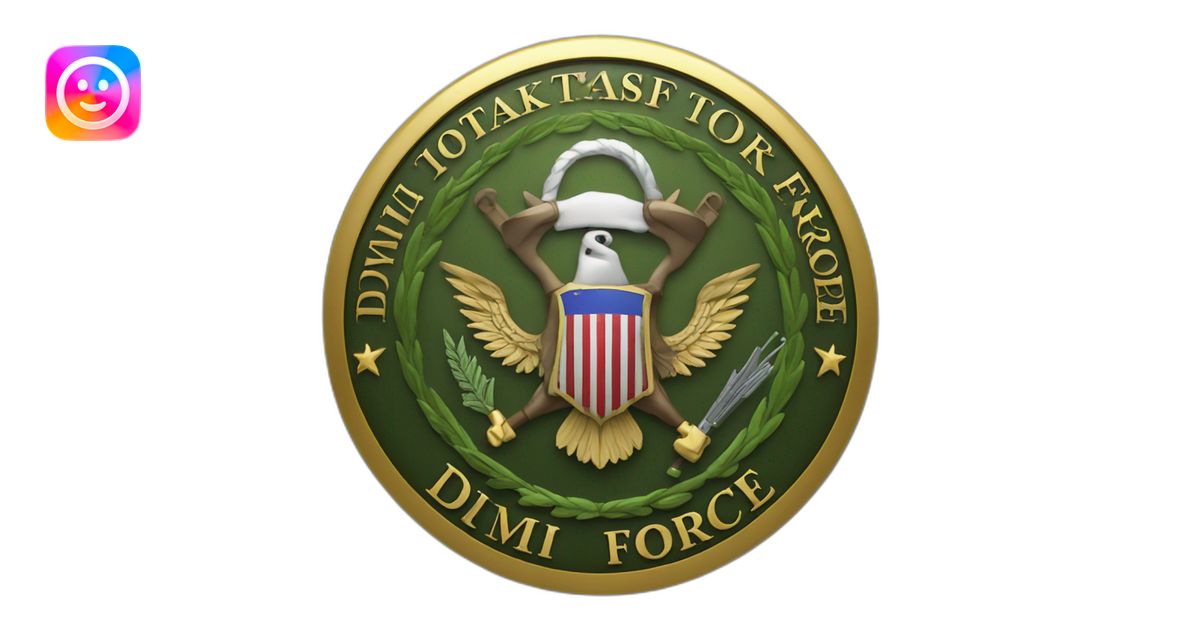 emblem with text "DMI 1210 Task Force" emoji | AI Emoji Generator