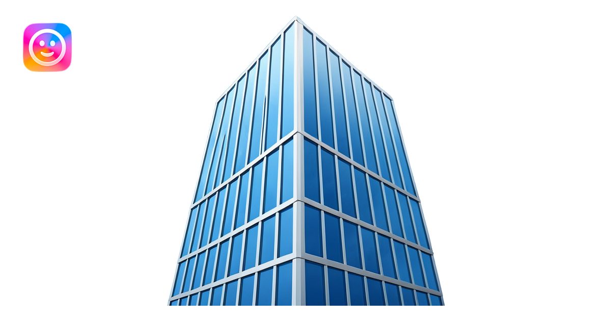 Blue bank building emoji | AI Emoji Generator