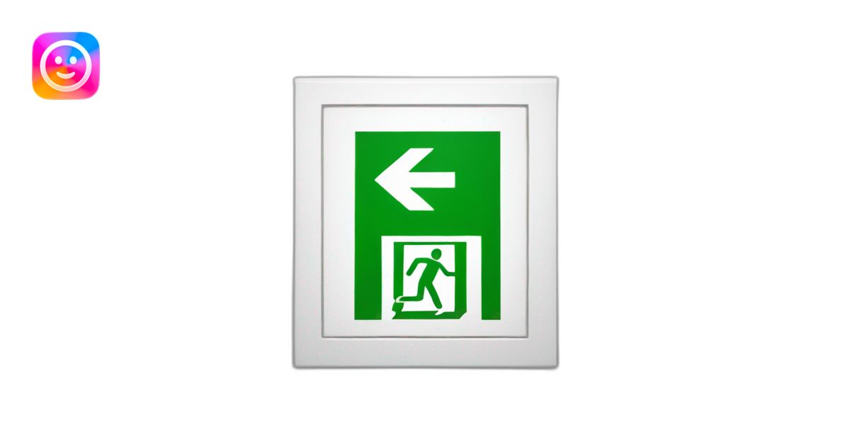 exit sign emoji | AI Emoji Generator