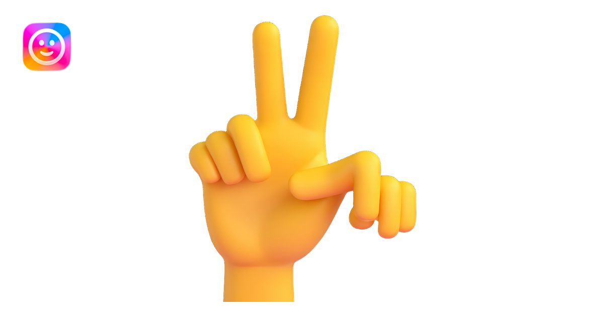 3D emoji, hand with index finger extended toward viewer, Microsoft ...