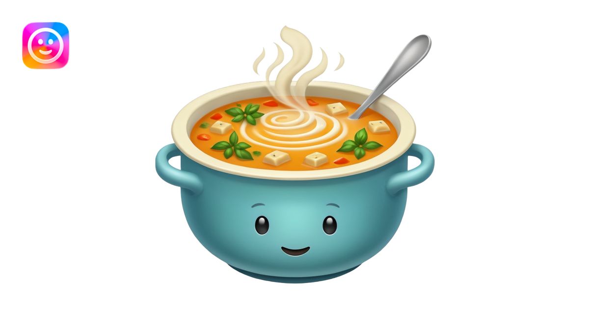 Realistic Soup emoji | AI Emoji Generator