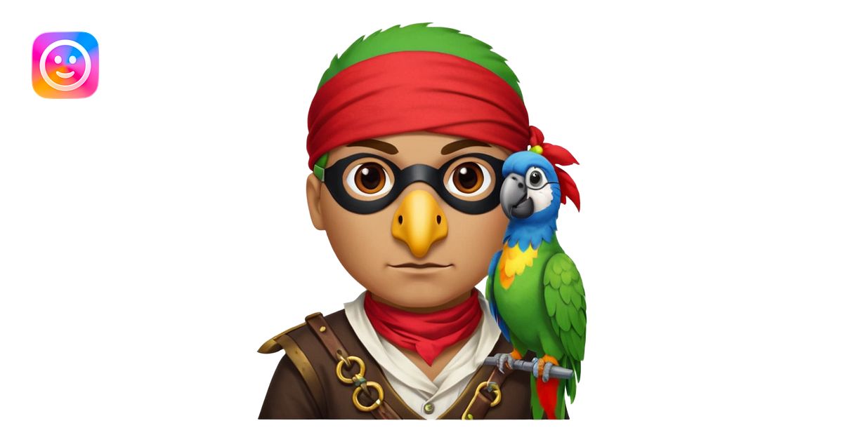 pirate and parrot emoji | AI Emoji Generator