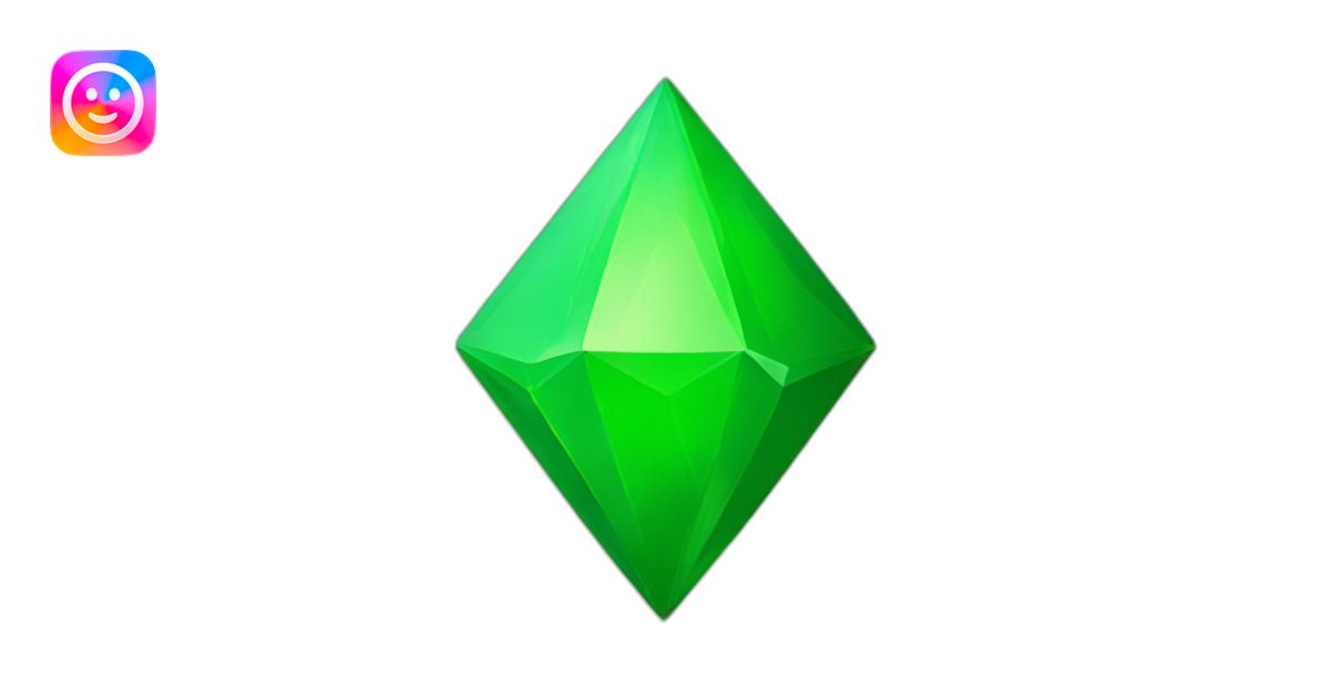 Plumbob-Green-Sims emoji | AI Emoji Generator