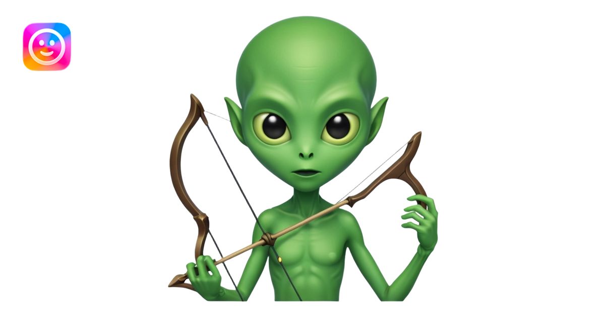 alien hold bow emoji | AI Emoji Generator