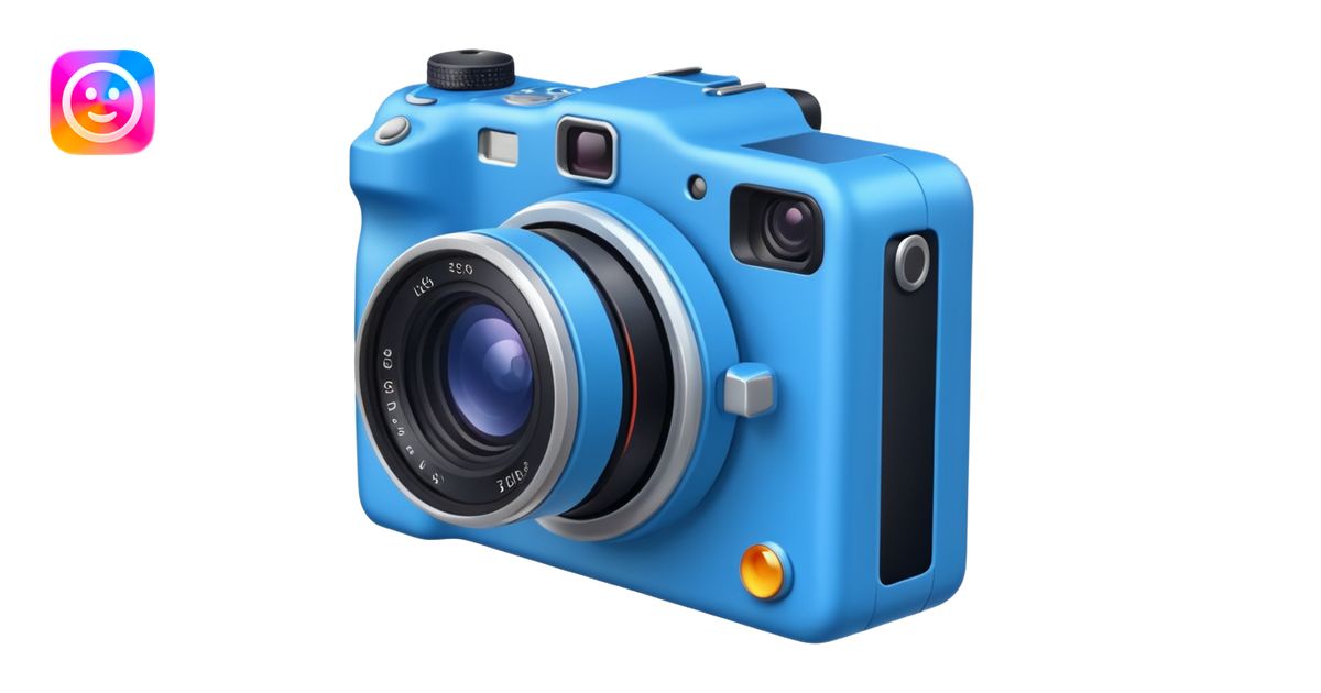 blue new camera with different angles emoji | AI Emoji Generator