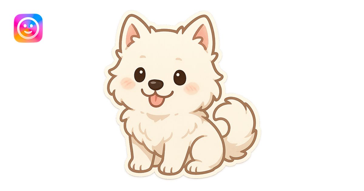 samoyed puppy emoji | AI Emoji Generator