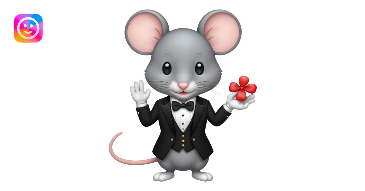 mouse in Formal Attire emoji | AI Emoji Generator