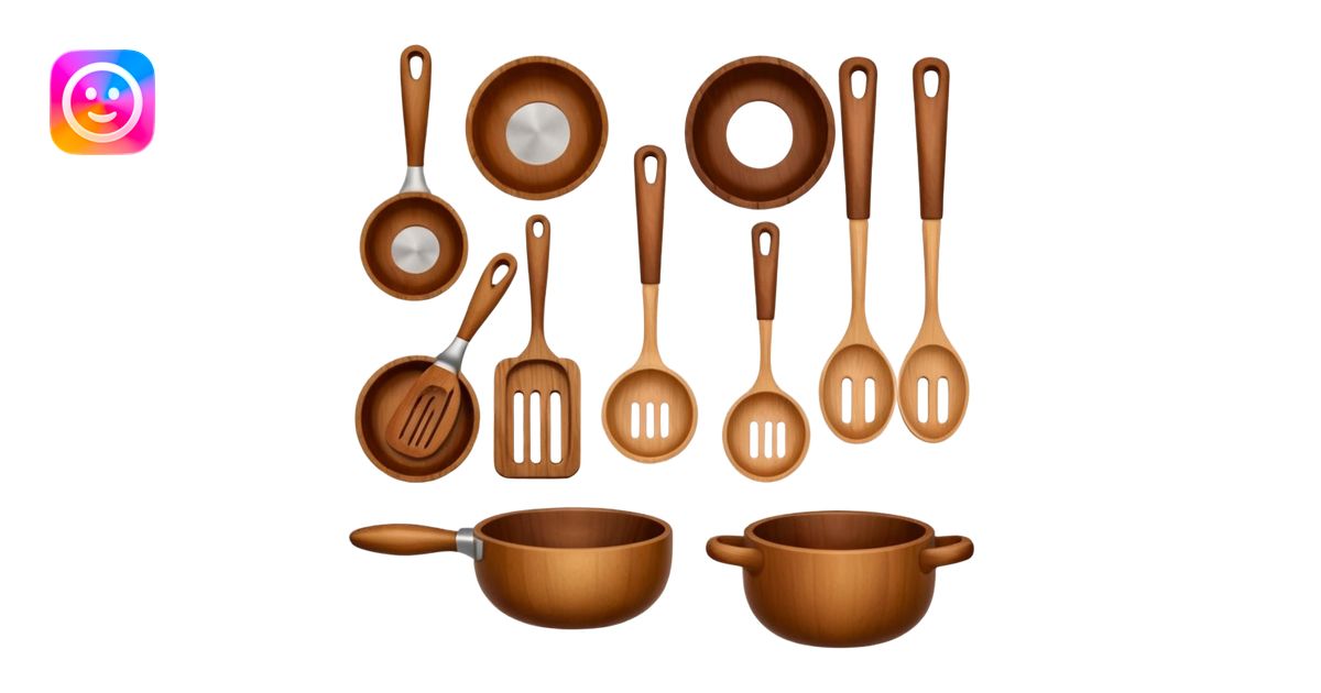 wooden kitchen utensils and items emoji | AI Emoji Generator