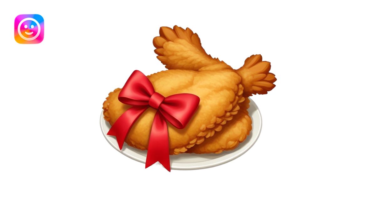 chicken tender with a bow on it emoji | AI Emoji Generator