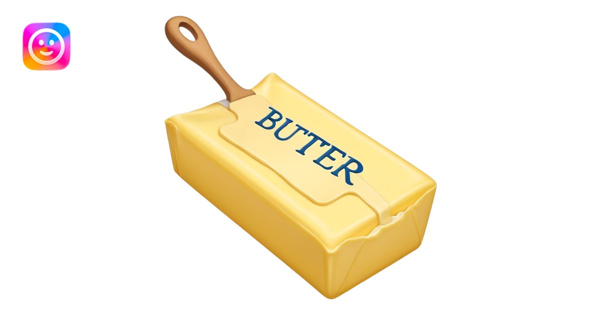 Create an image with butter and text that says butter emoji | AI Emoji ...