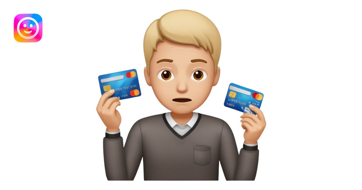 person sweating paying bank fees 💳 emoji | AI Emoji Generator