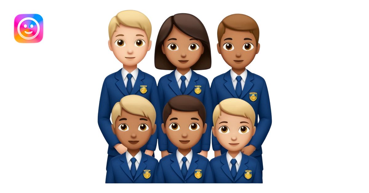 kid students School uniform emoji | AI Emoji Generator
