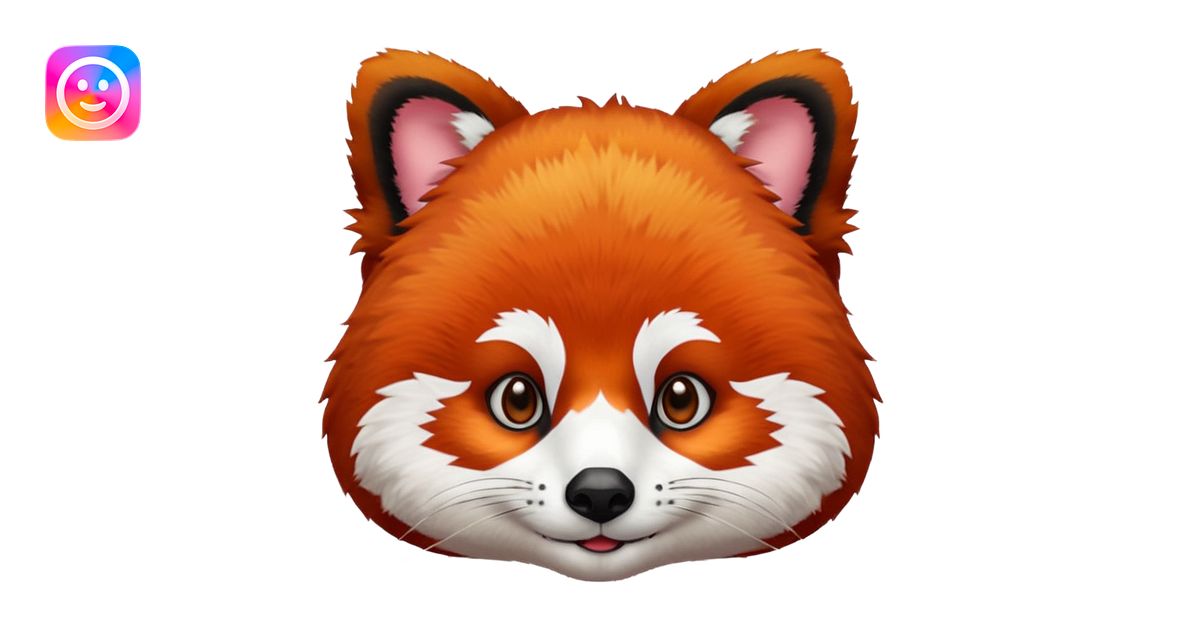 Panda vermelho só a cabeça emoji | AI Emoji Generator