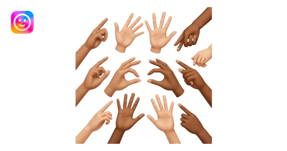 Sign language emoji | AI Emoji Generator