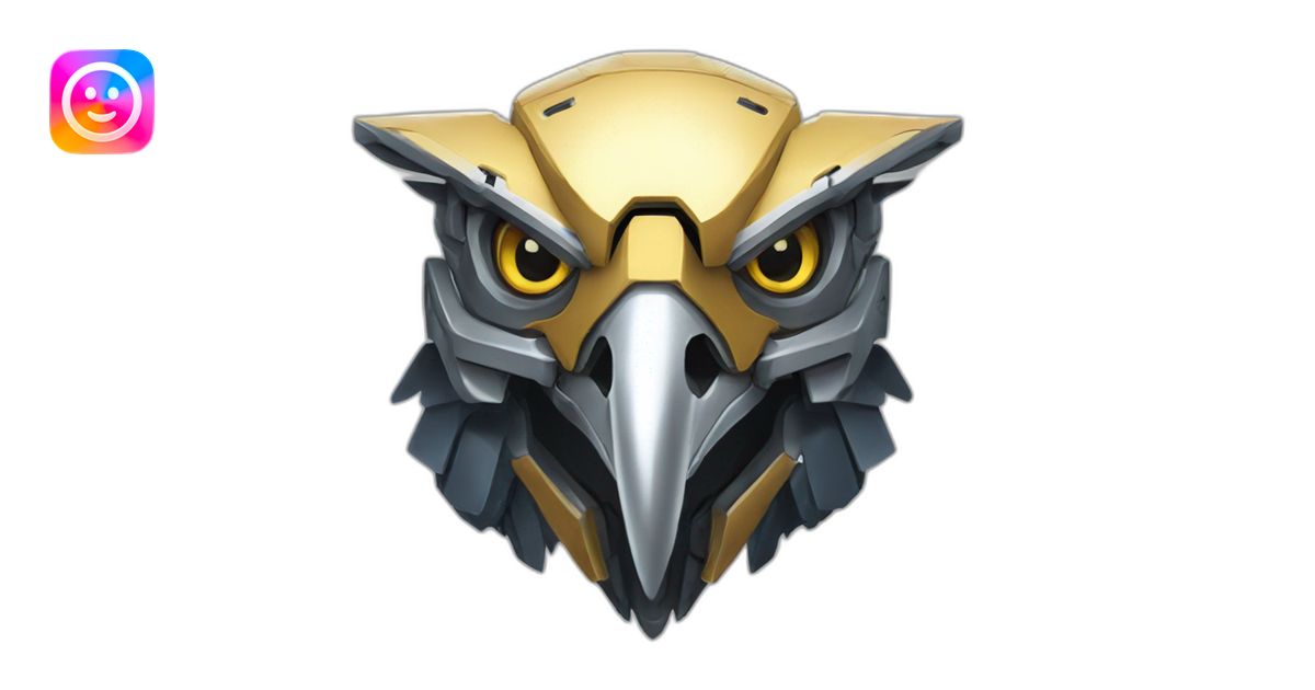 mecha eagle head emoji | AI Emoji Generator