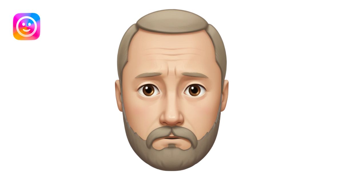 sad face of putin with a hitler-style beard emoji | AI Emoji Generator