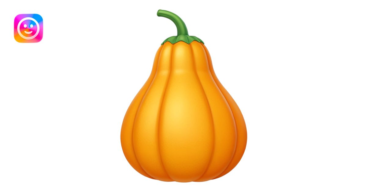 jeff koons style inflatable orange squash emoji | AI Emoji Generator
