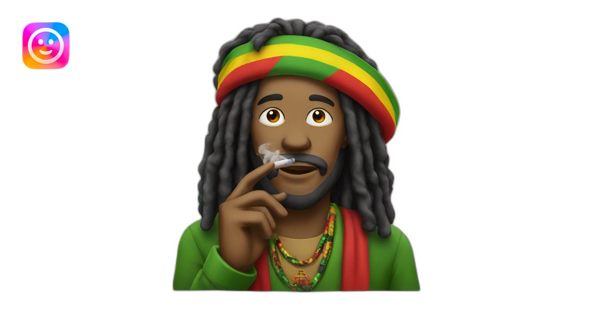 Rasta smoking emoji | AI Emoji Generator
