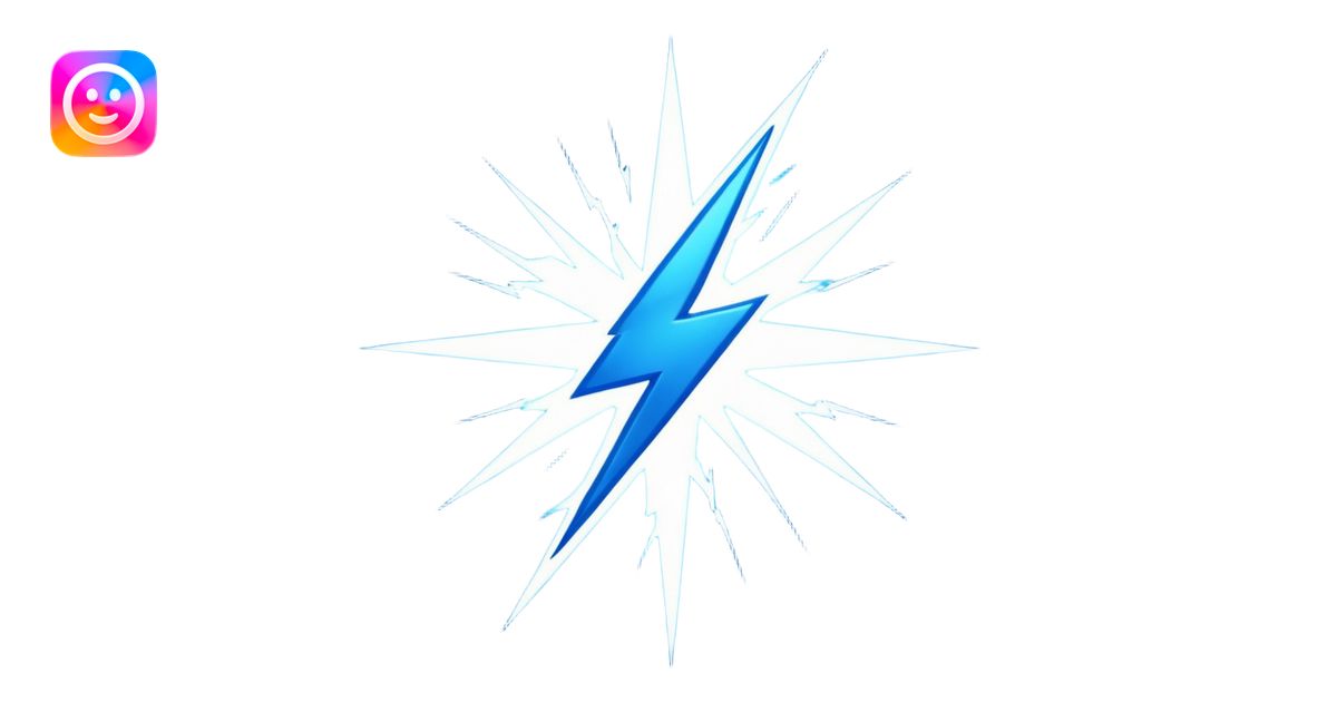 A glowing blue Smite 2 lightning bolt inside a crosshair. emoji | AI ...