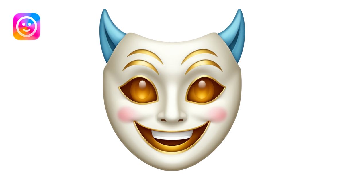 Theatre mask smiling emoji | AI Emoji Generator